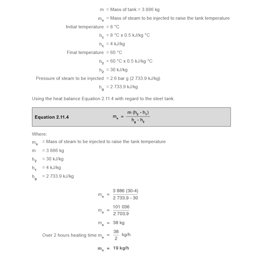 Heating Vats and Tanks by Steam Injections